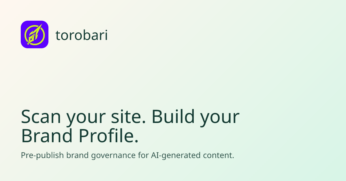 Why AI-generated content needs pre-publish brand checks | Torobari